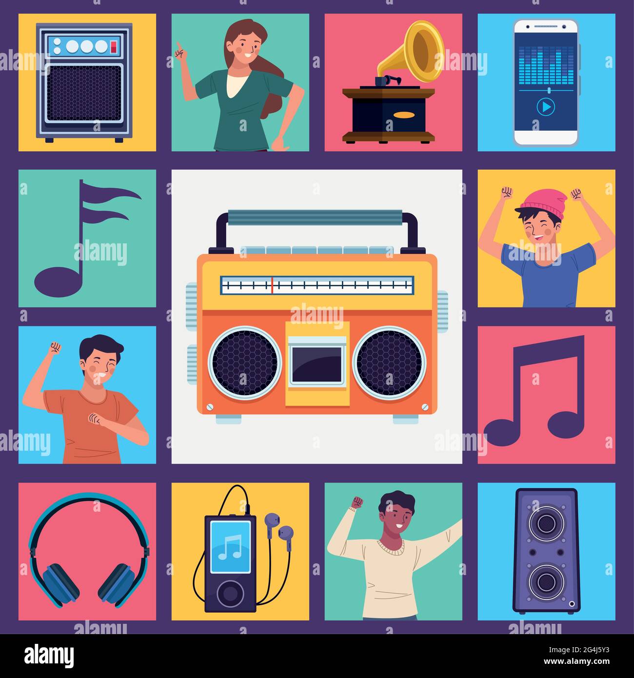 Four adults Stock Vector Images - Alamy