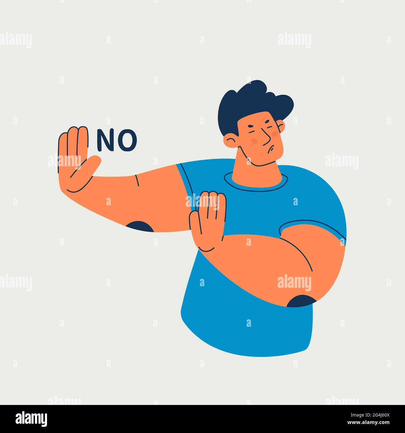 Afraid rejection Stock Vector Images - Alamy