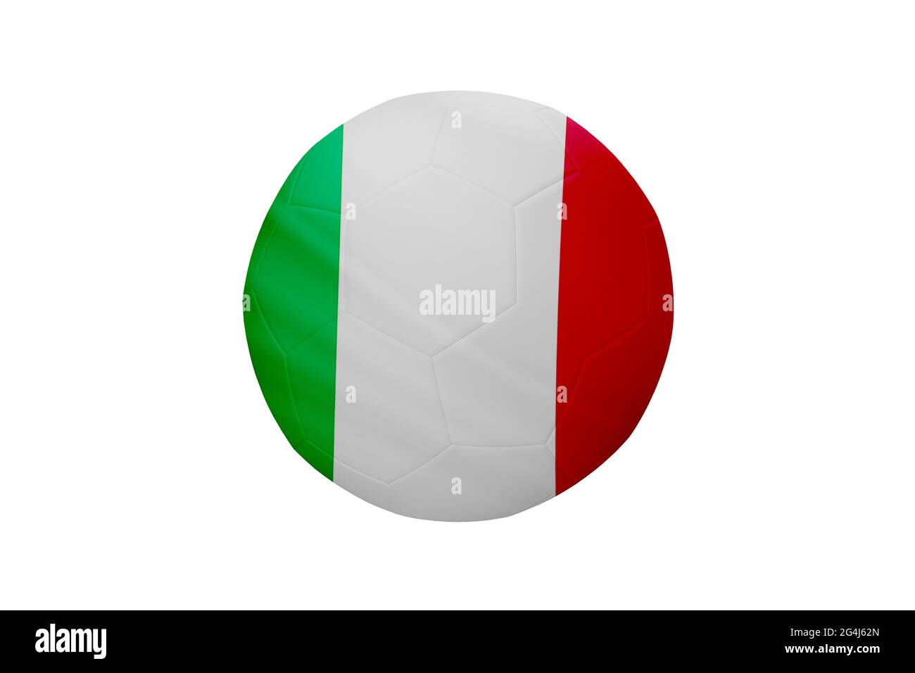 Football in the colors of the Italy flag isolated on white background ...