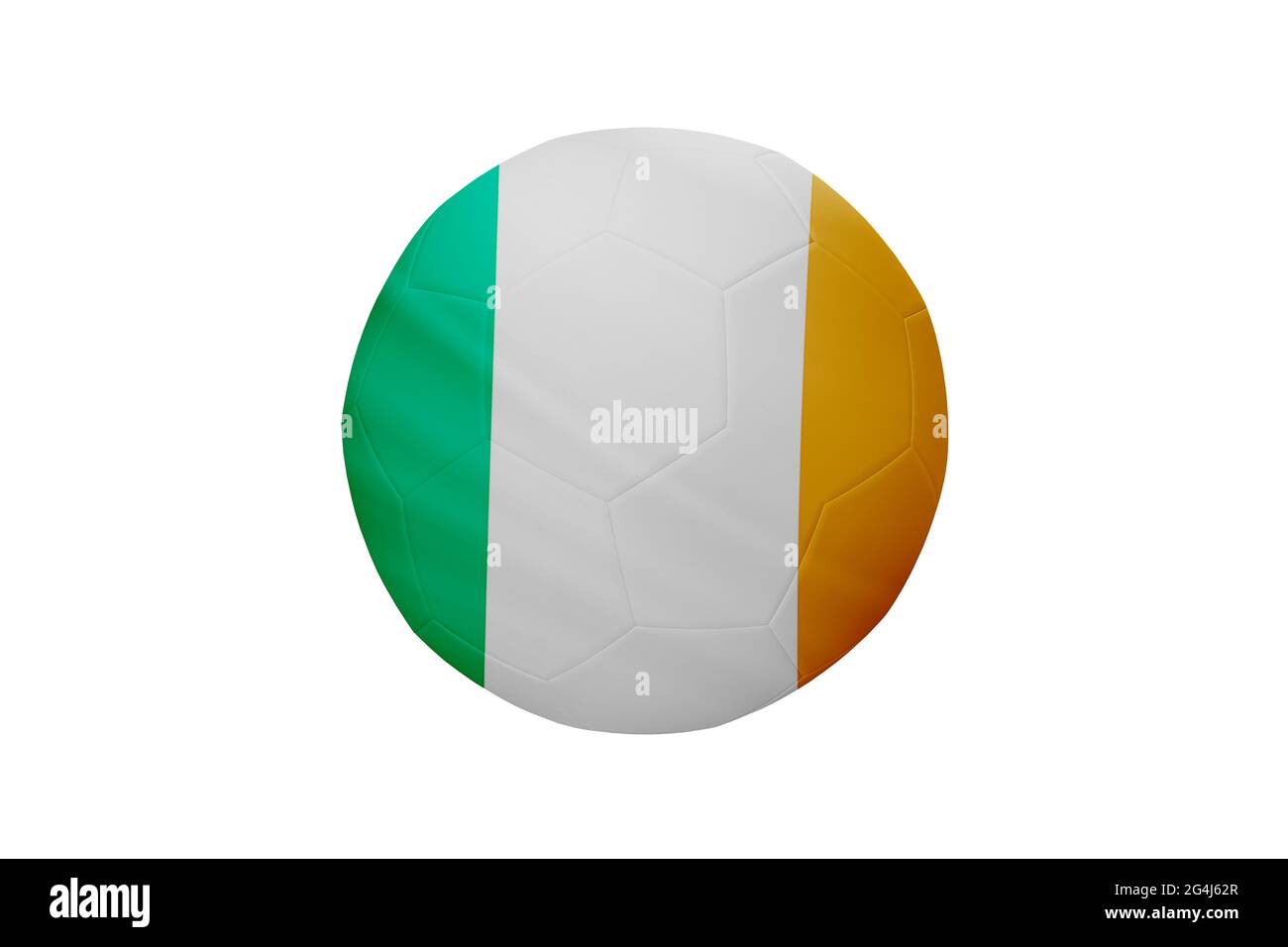 Football in the colors of the Ireland flag isolated on white background ...