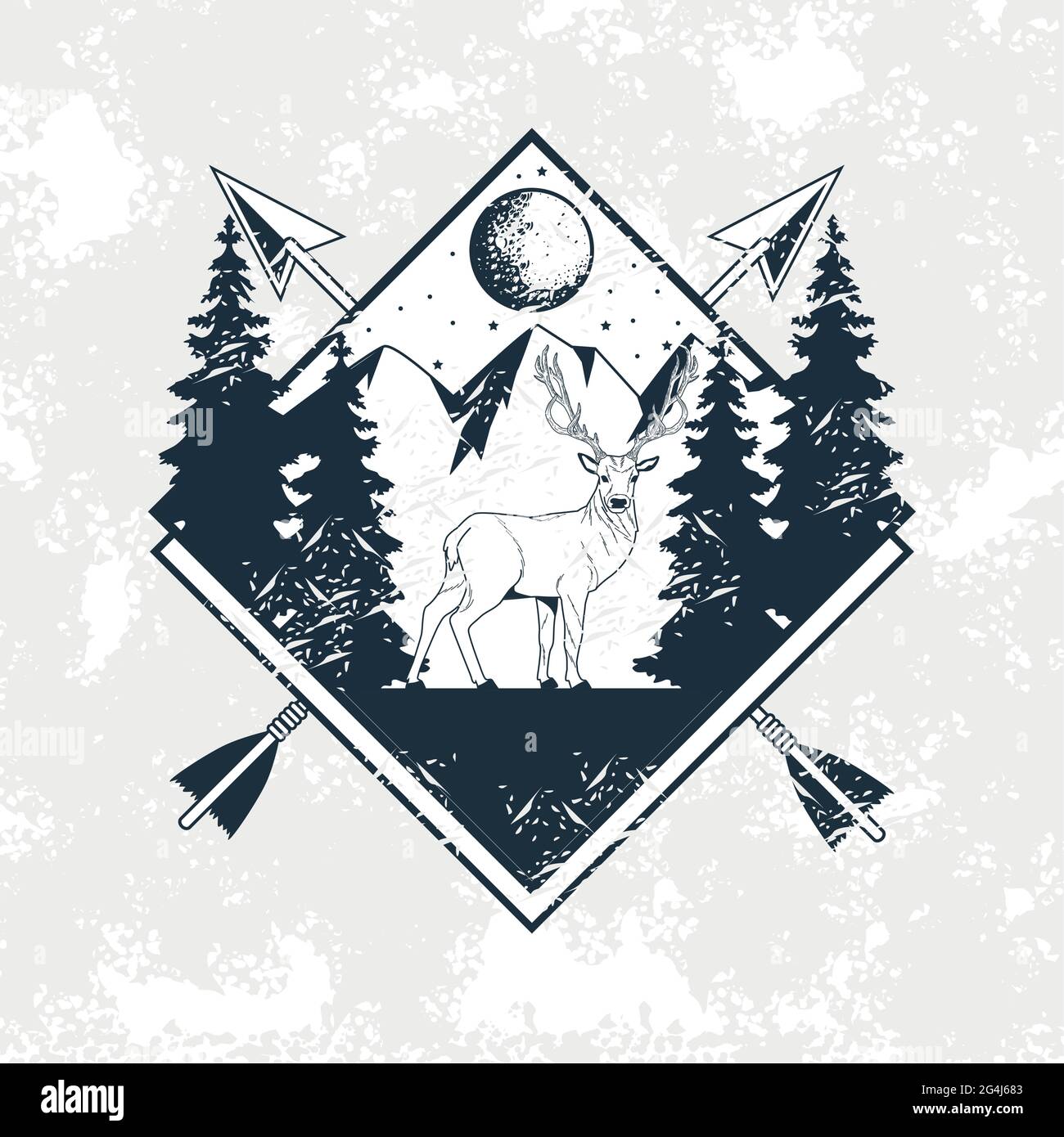 wanderlust emblem with arrows Stock Vector Image & Art - Alamy