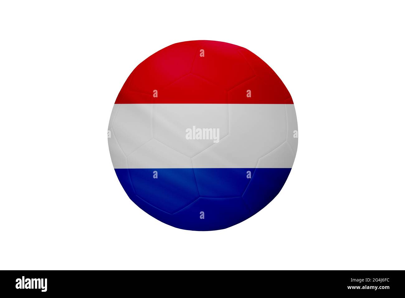 Football in the colors of the Netherlands flag isolated on white ...