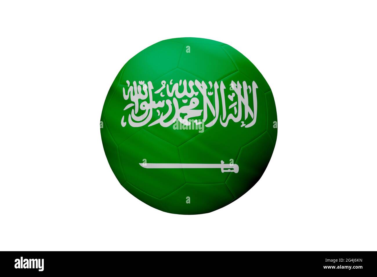 Football in the colors of the Saudi Arabia flag isolated on white ...