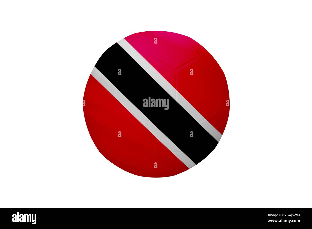 Football in the colors of the Trinidad and Tobago flag isolated on ...