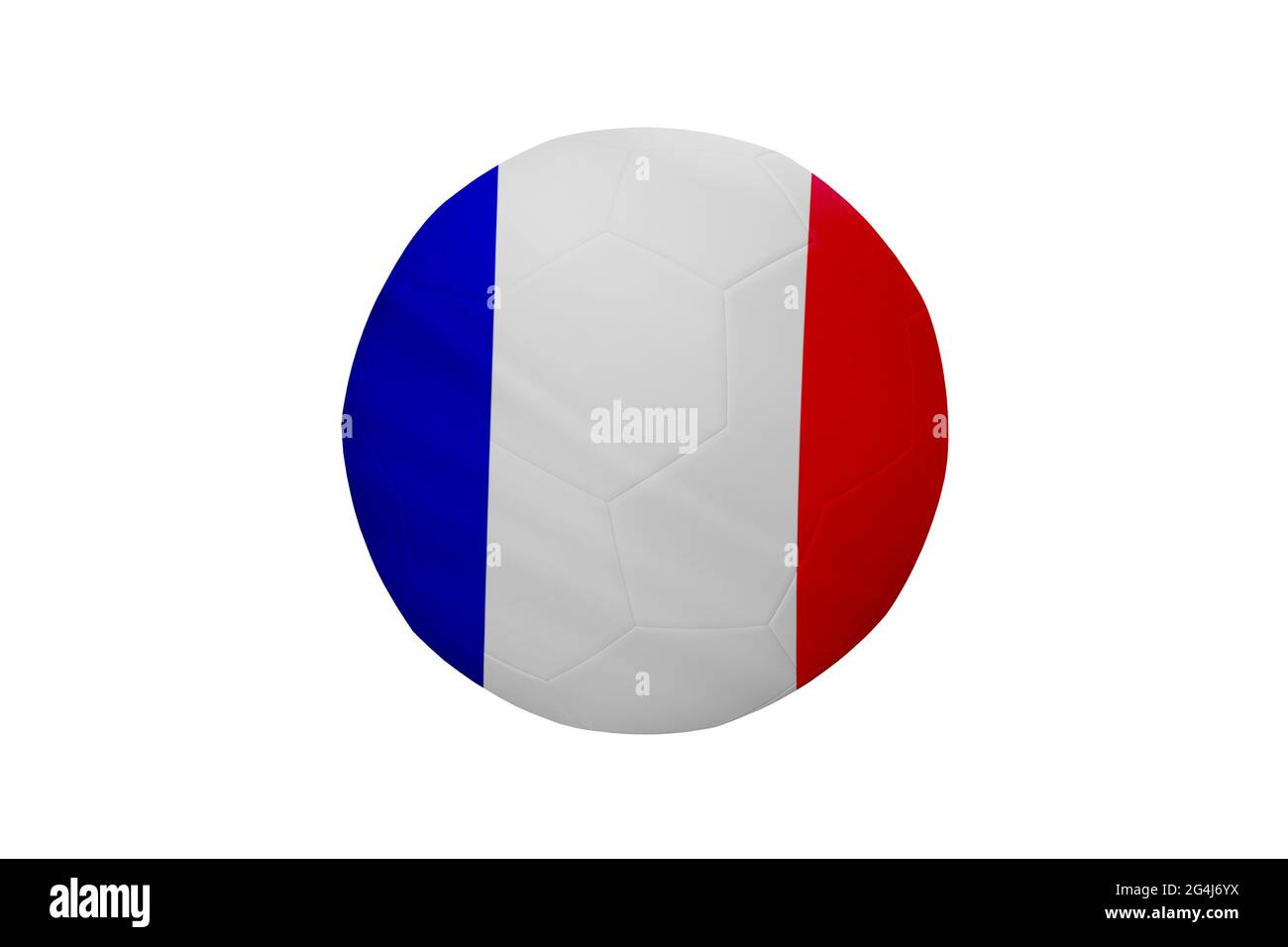 Football in the colors of the France flag isolated on white background ...