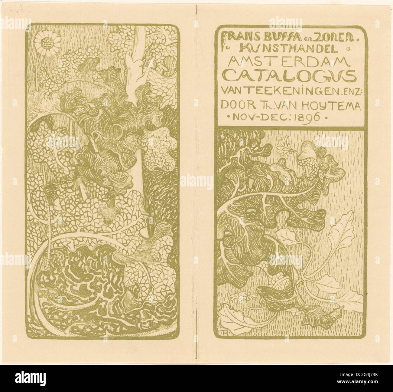 Catalog folder with leaves and flowers. Catalog folder for an ...