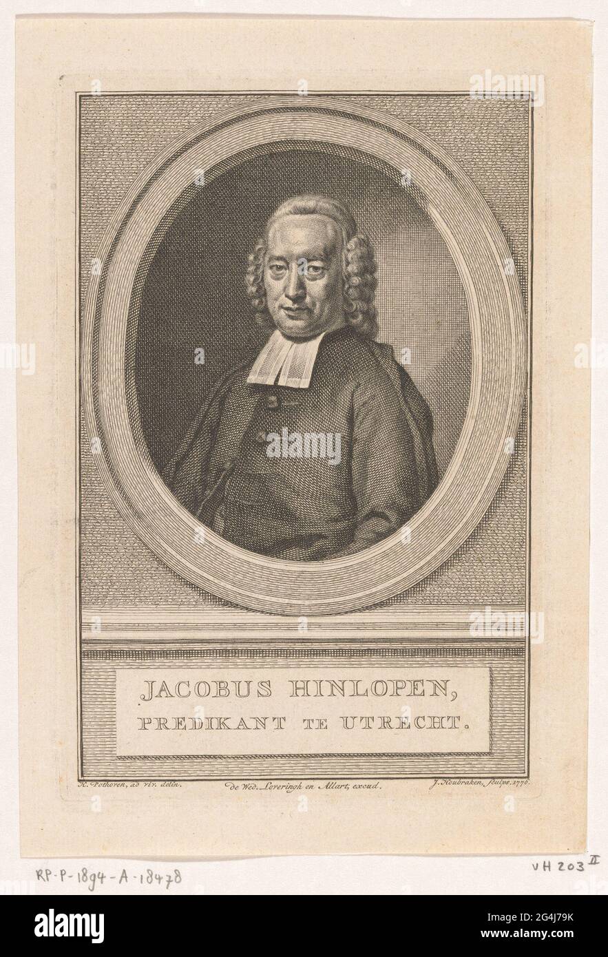 Portrait of Jacobus Hinloopen; Jacobus Hinloen. Bust to the left of ...