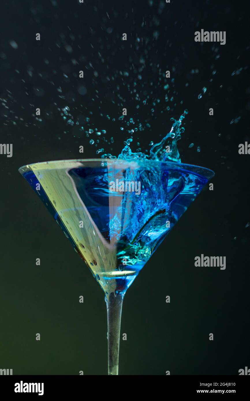 cocktail with different flavors and colors with splash effect Stock ...