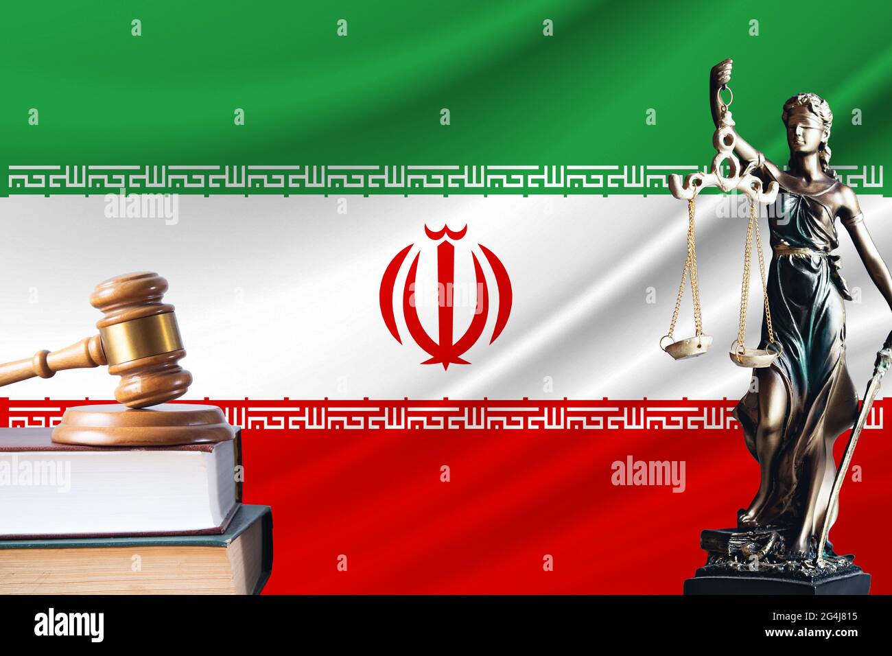 Law and justice in Iran Statue of themis and the gavel of the judge ...