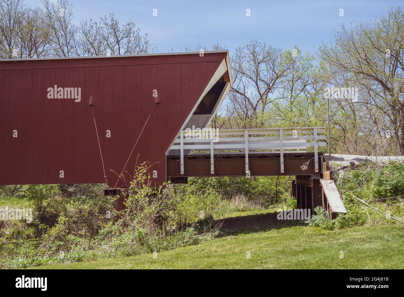 Winterset, Iowa - May 4, 2021: The beautiful Cedar Covered Bridge, part ...