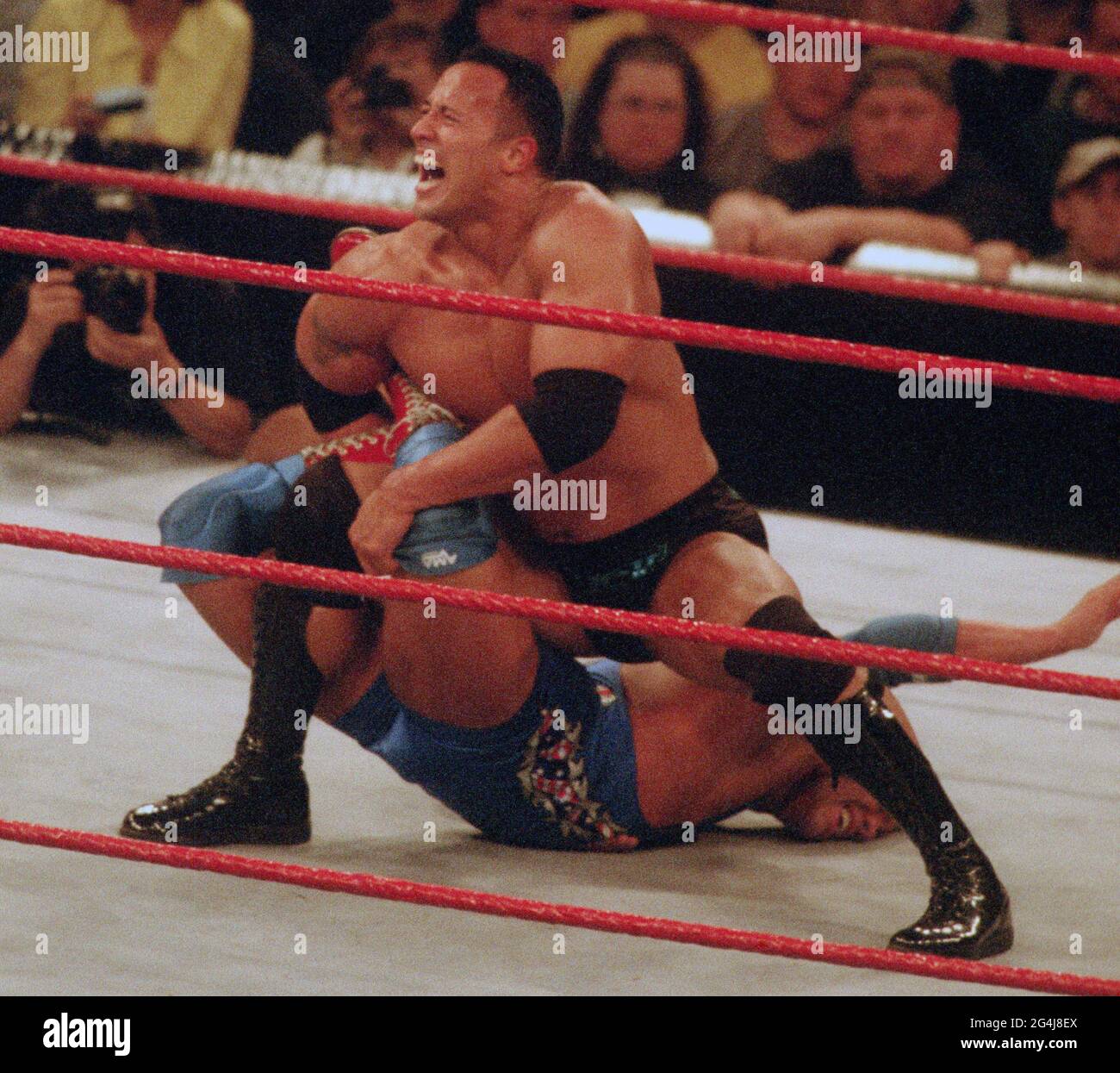 The Rock Kurt Angle 2000 Photo By John Barrett/PHOTOlink Stock Photo ...