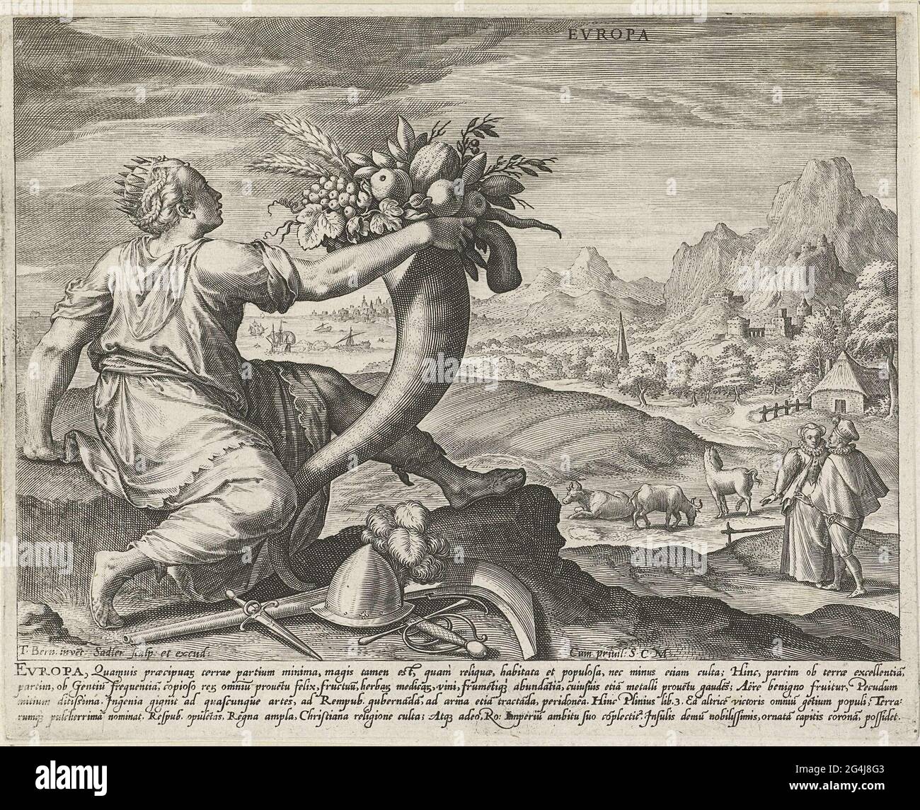 . Prinent Europe's female personification in the foreground. In her ...