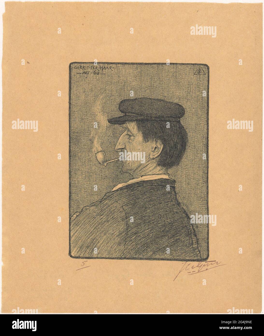 Portrait of gerrit ter Haar. A portrait of Gerrit ter Haar at the age ...