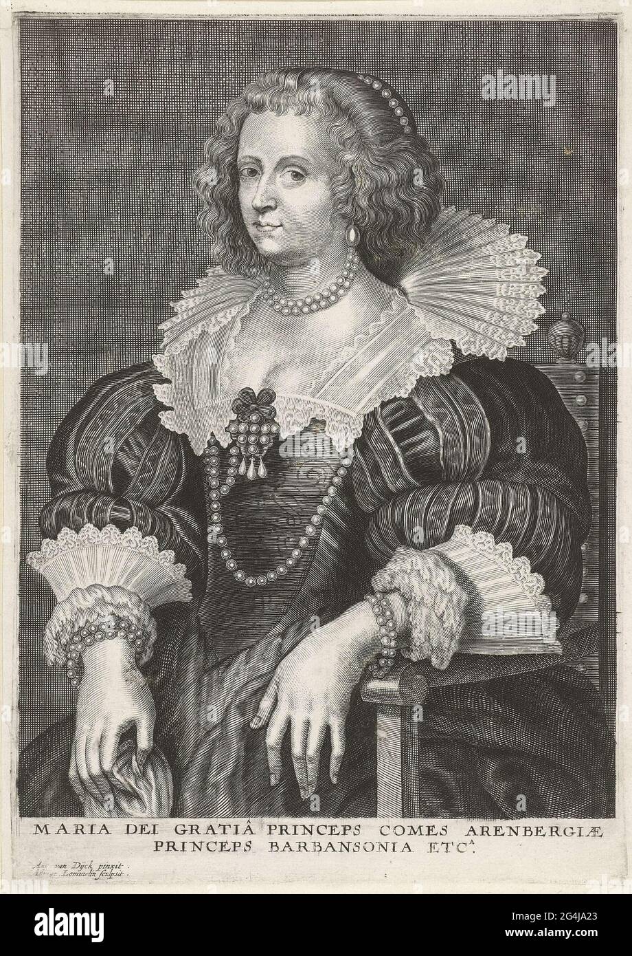 . Portrait of Maria de Barbançon, Princess of Arenberg Stock Photo - Alamy