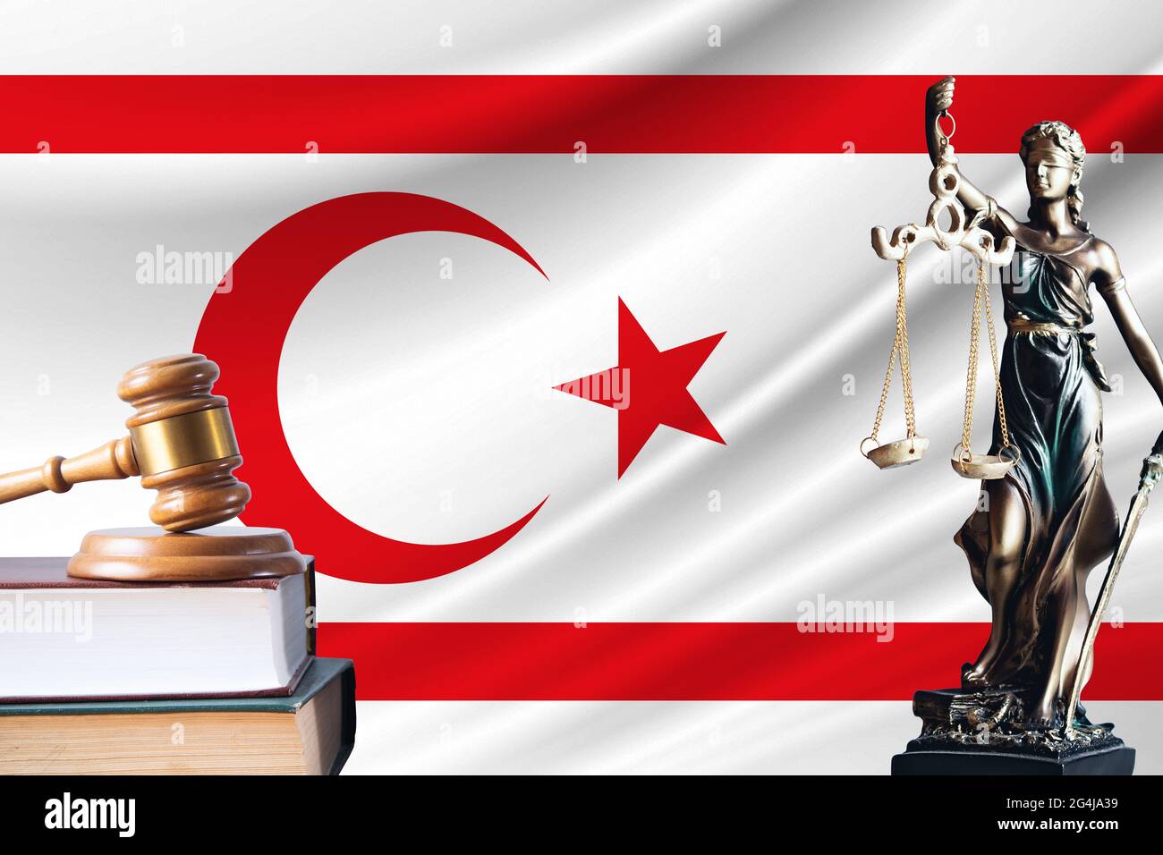 Law and justice in Turkish Republic of Northern Cyprus. Statue of ...