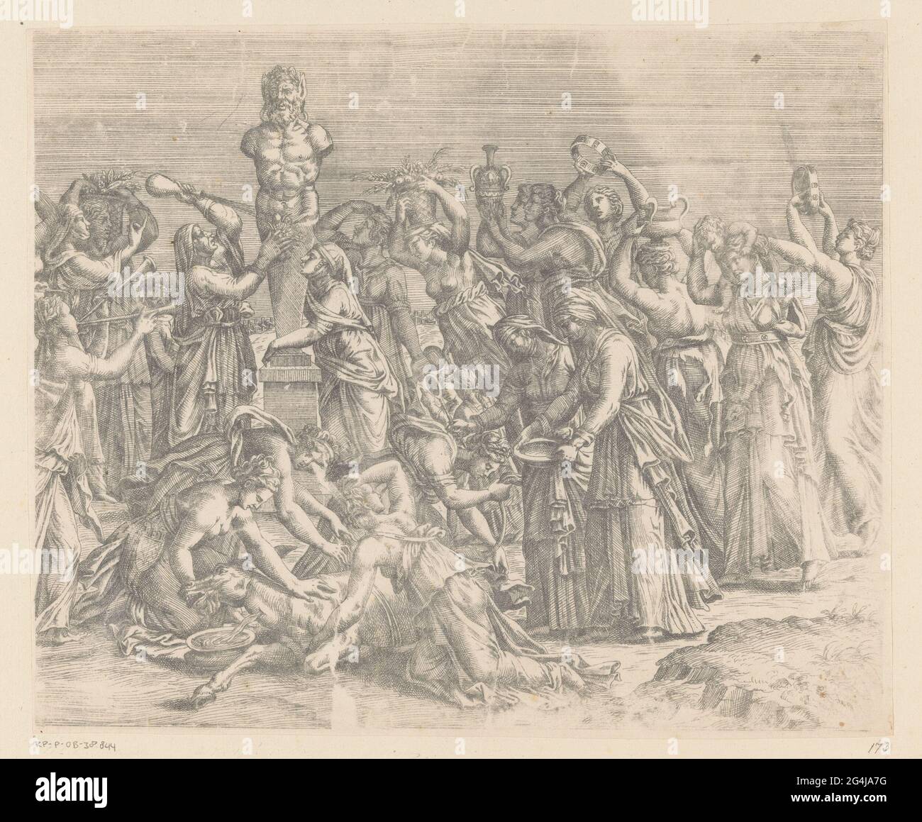 Women sacrifice to priapus. A group of women brings a sacrifice to ...