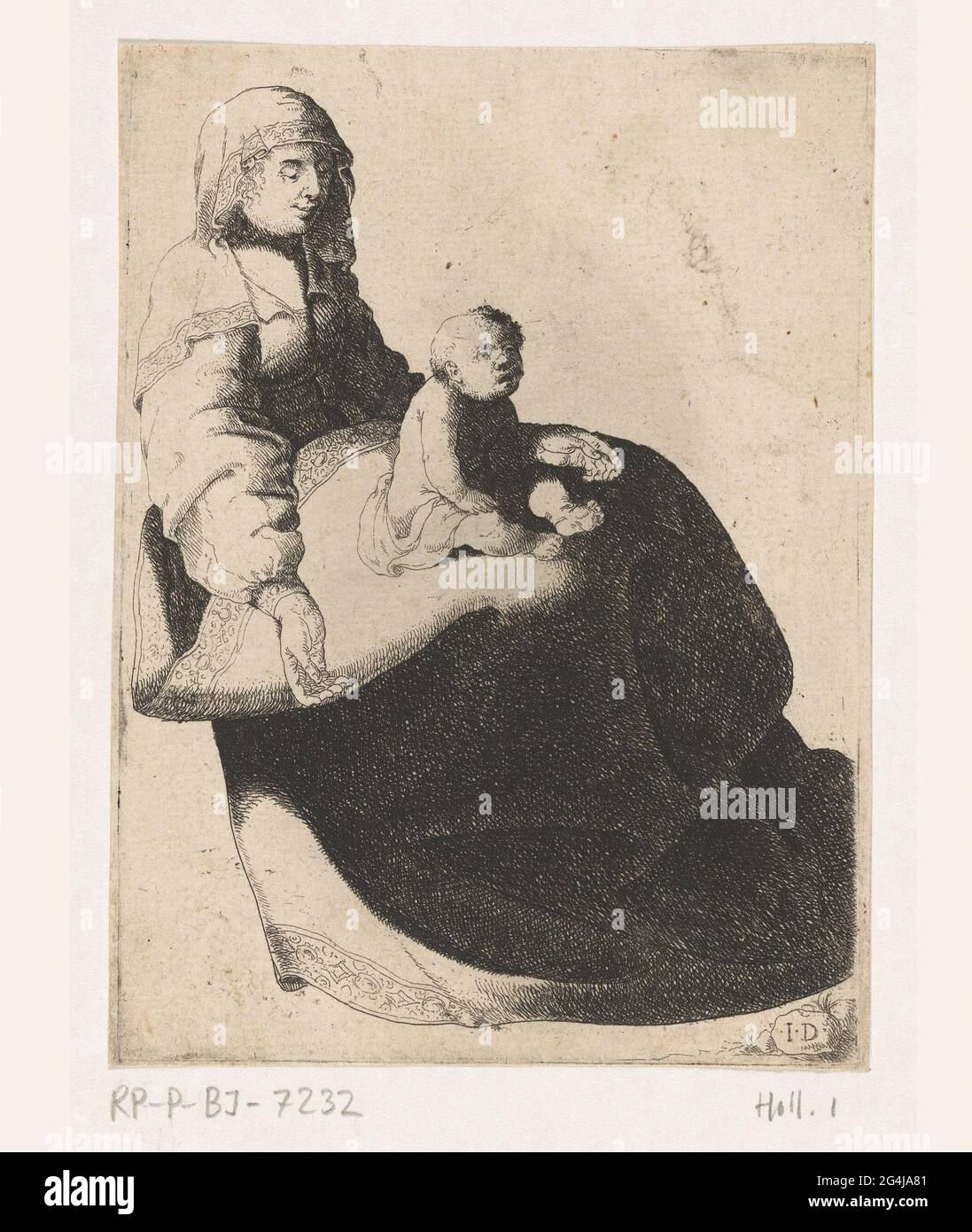 Maria with child; Maria with child and the three kings Stock Photo - Alamy