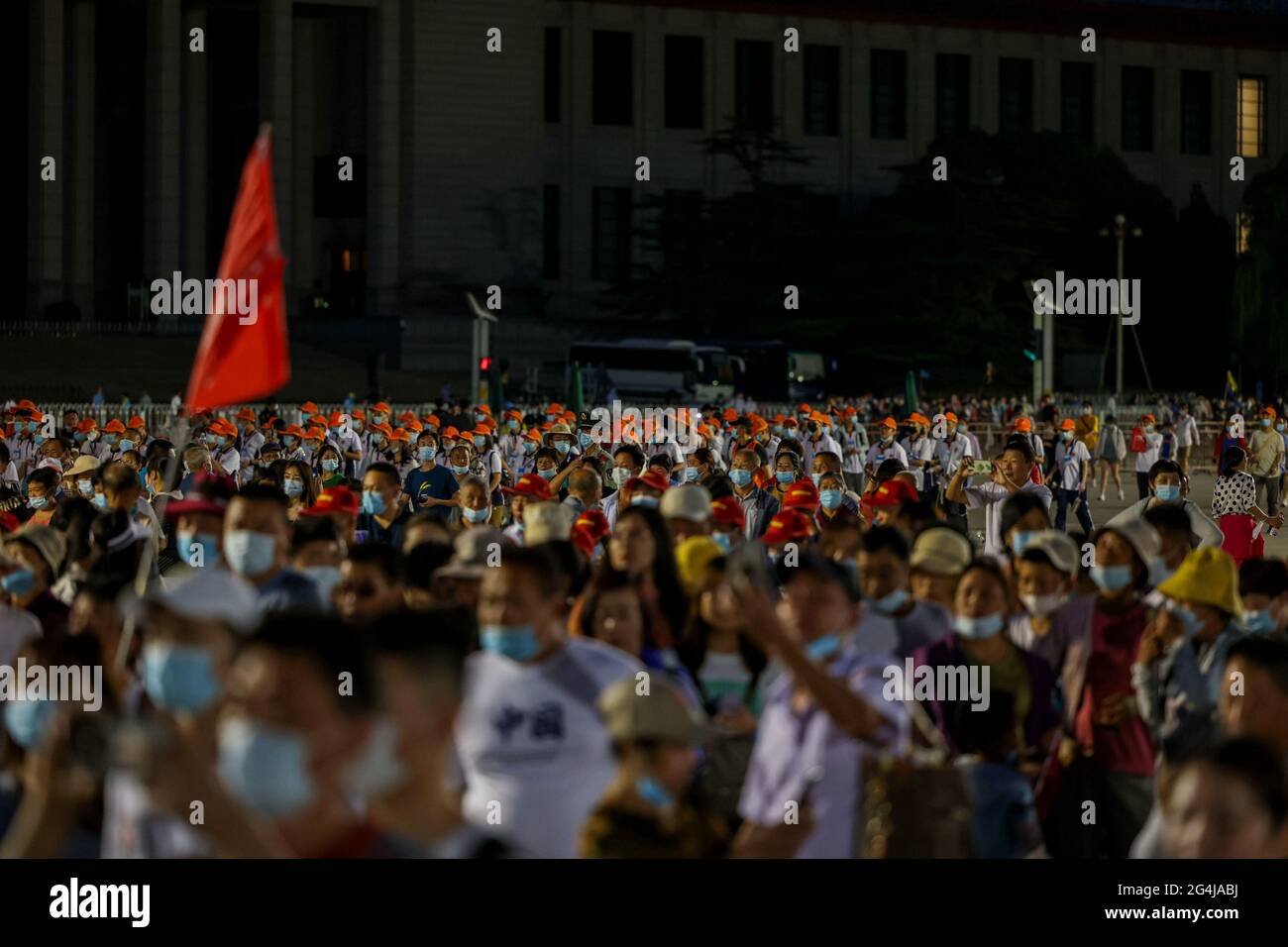BEIJING, CHINA - JUNE 22, 2021 - Tourists stay up late to watch the ...