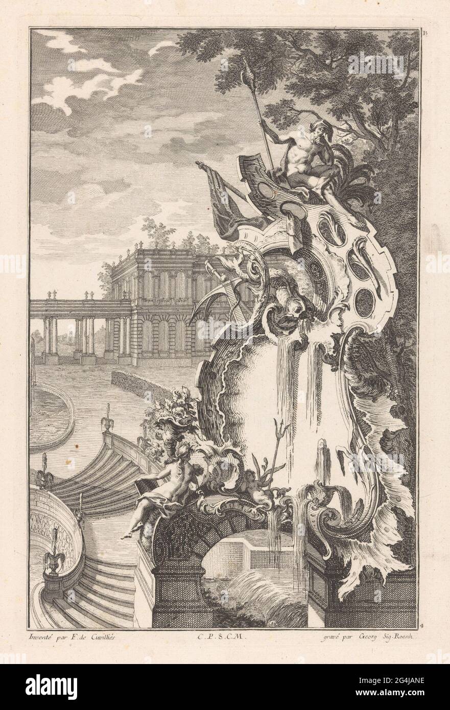 Fountain with man with staff; Fountains; 2 B Morceaux The Caprices à ...