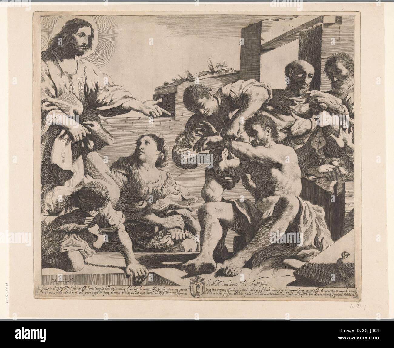 Revival of Lazarus. Christ raises Lazarus from death. Lazarus emerged ...