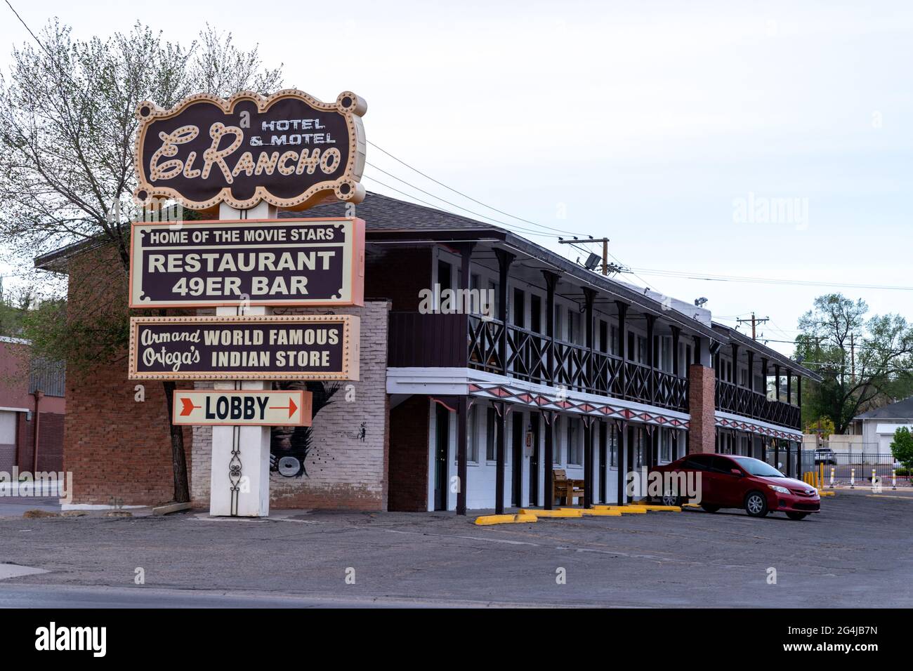 Gallup, New Mexico - May 18, 2021: The famous historic El Rancho Motel ...