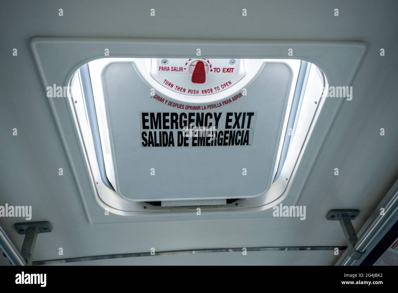 Emergency exit on a bus hi-res stock photography and images - Alamy