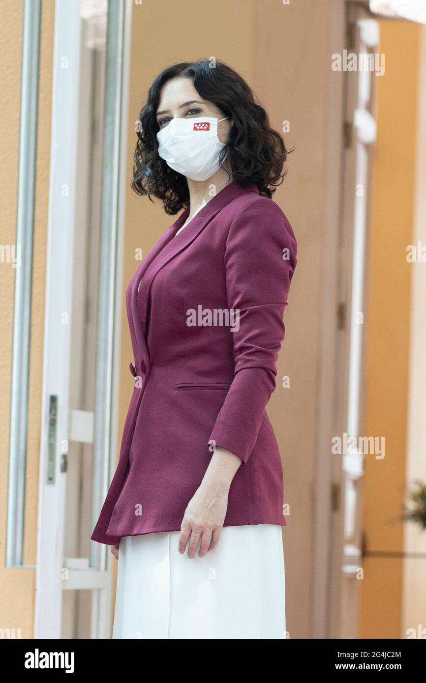 Madrid, Spain. 21st June, 2021. The President of the Community of ...