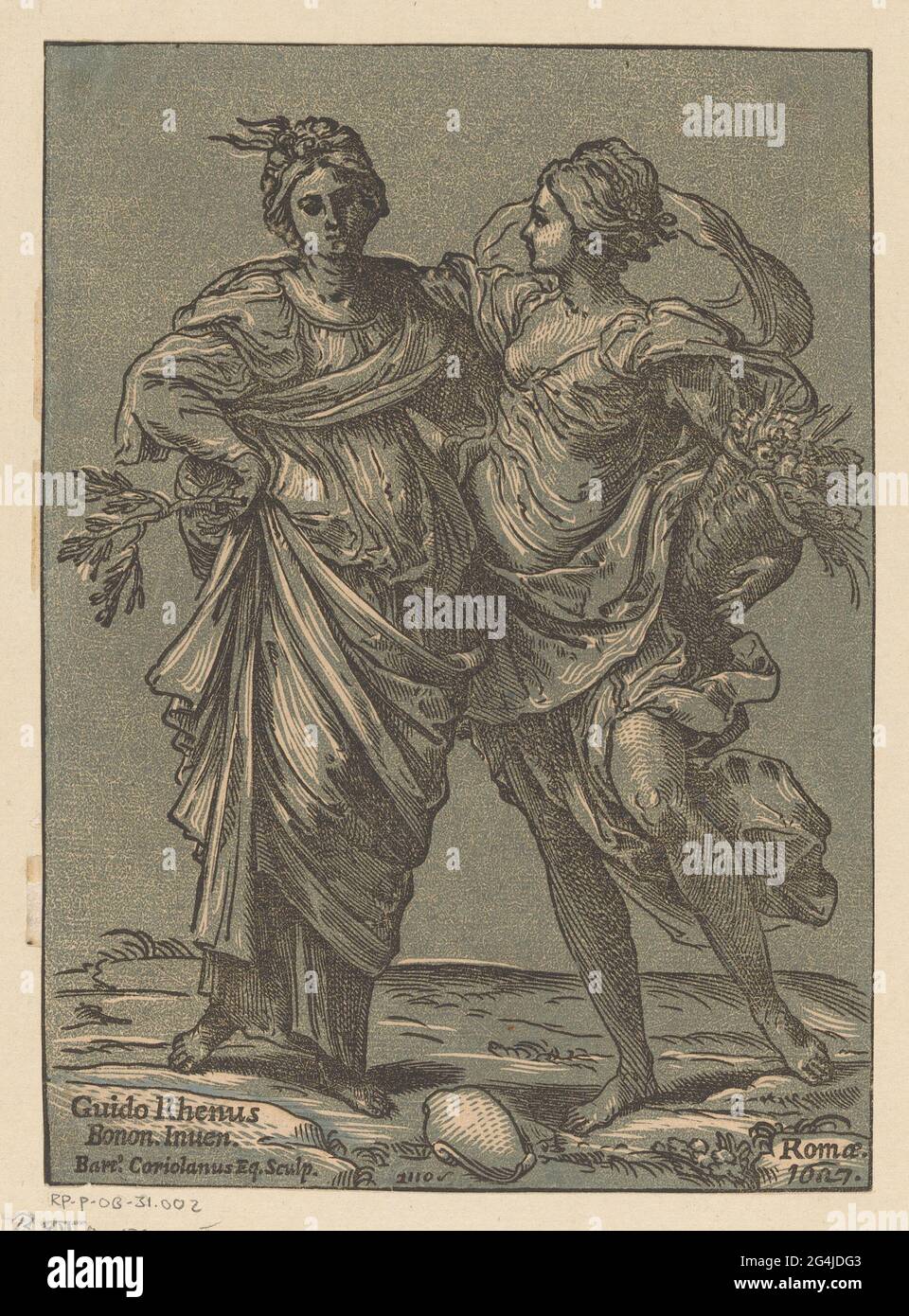 Peace and abundance. Female Personifications of Peace (Pax) with olive ...