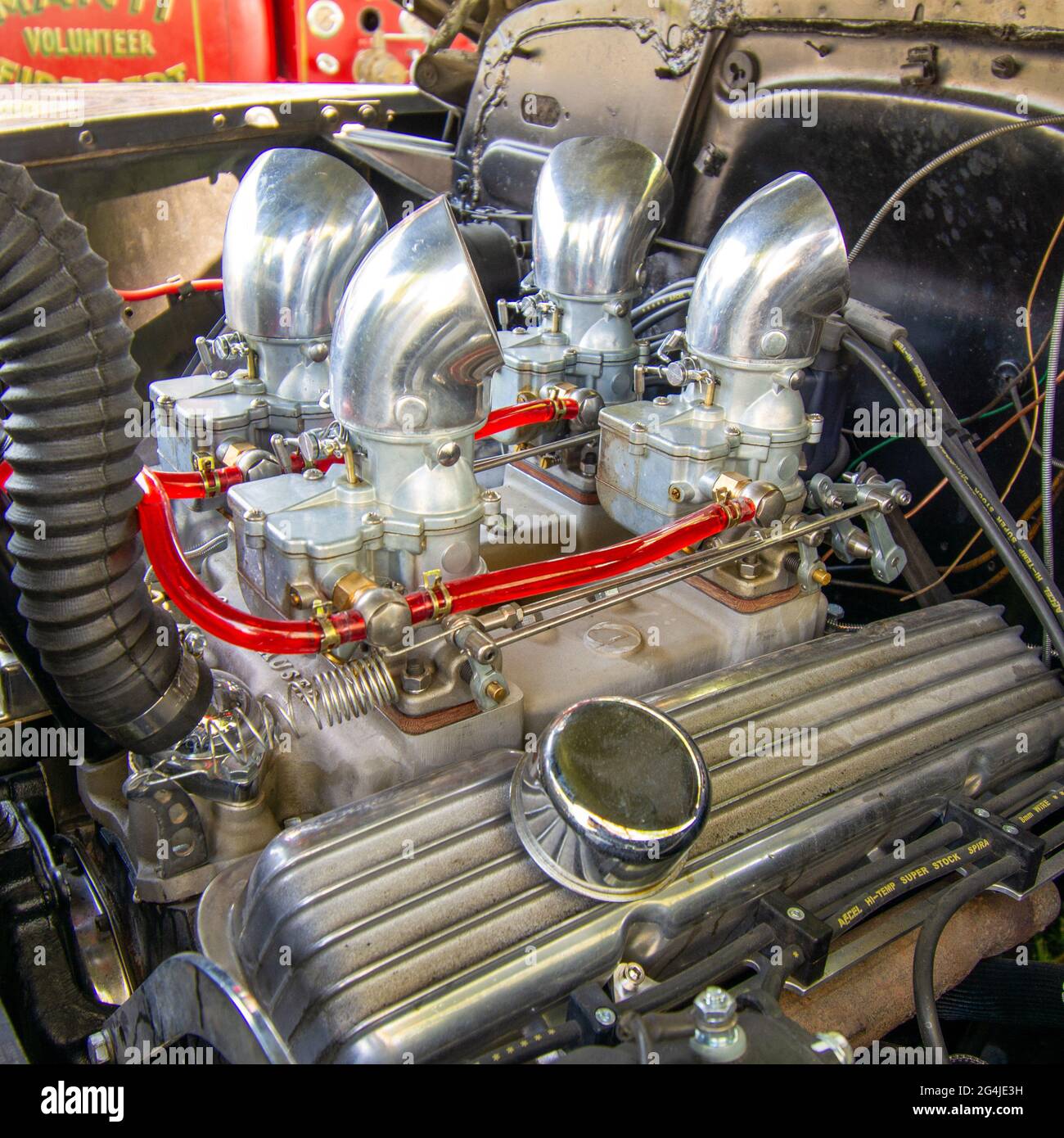 Closeup shot of a vehicle engine with shiny, silver pipes - technology ...