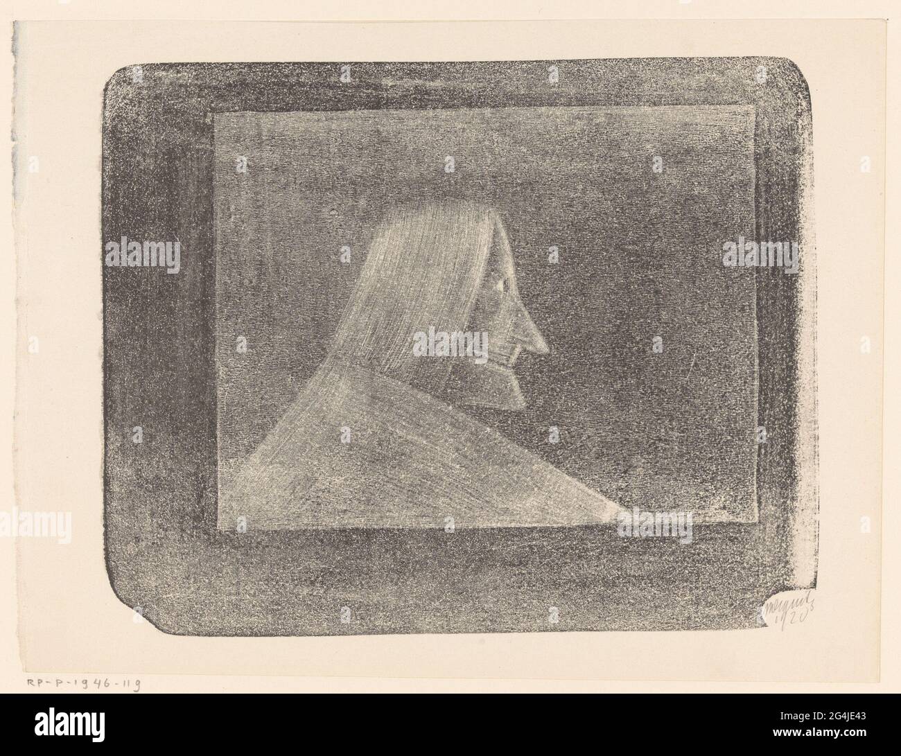 Fantasy: Witch-like head to the right. Head and Profil with pointed ...