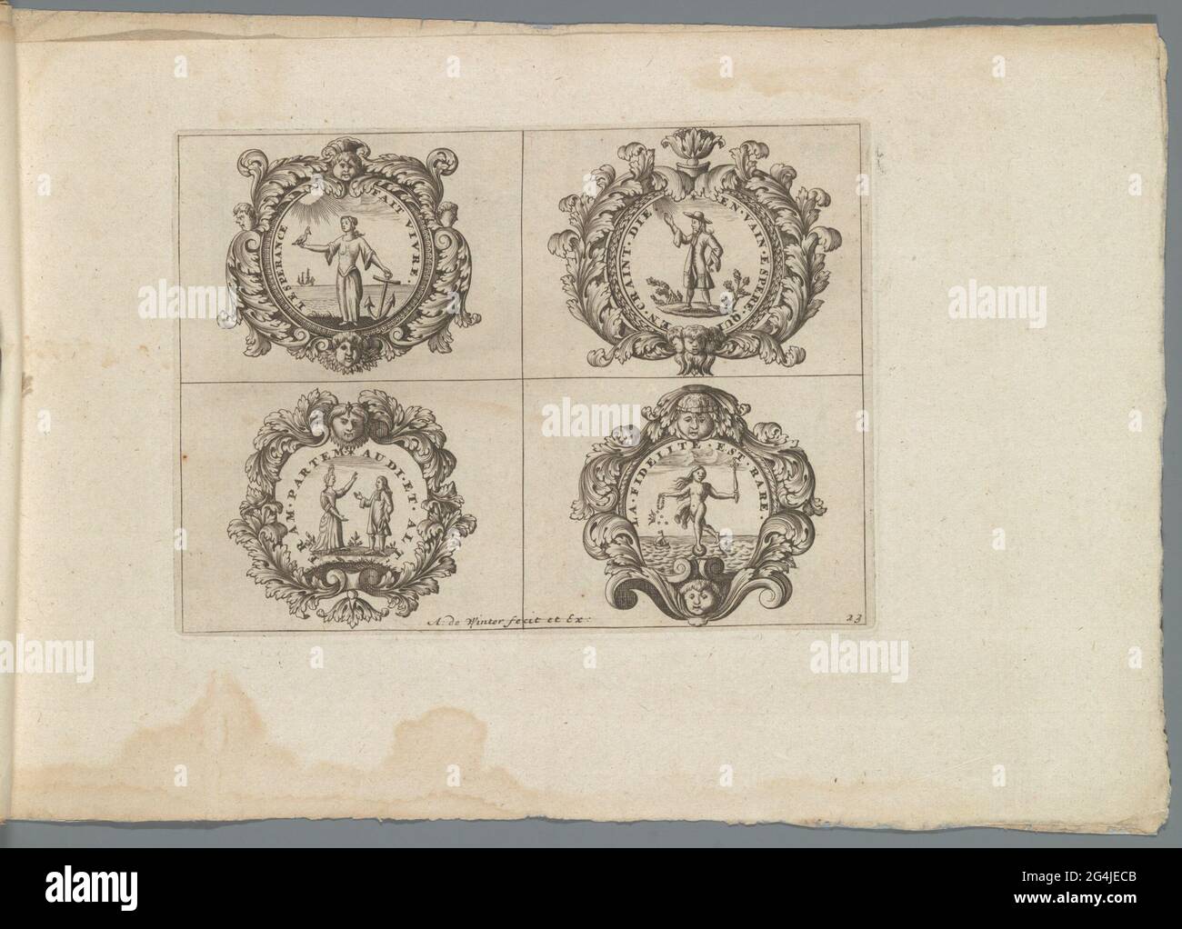 Print 23 from series "Livre des Plus Belles Devises ..."; Livre des ...