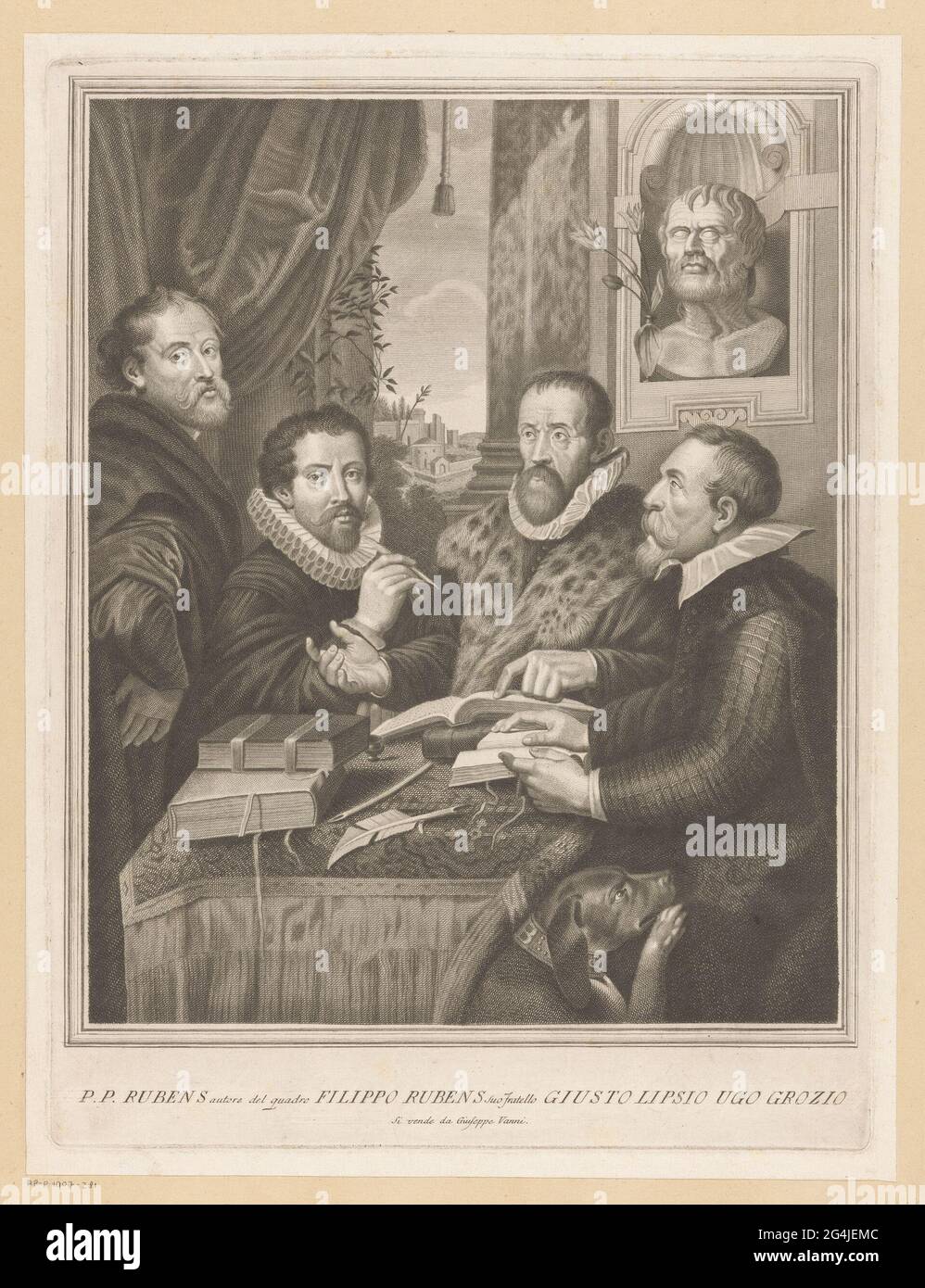 Four philosophers. Group portrait of four men: Peter Paul Rubens ...