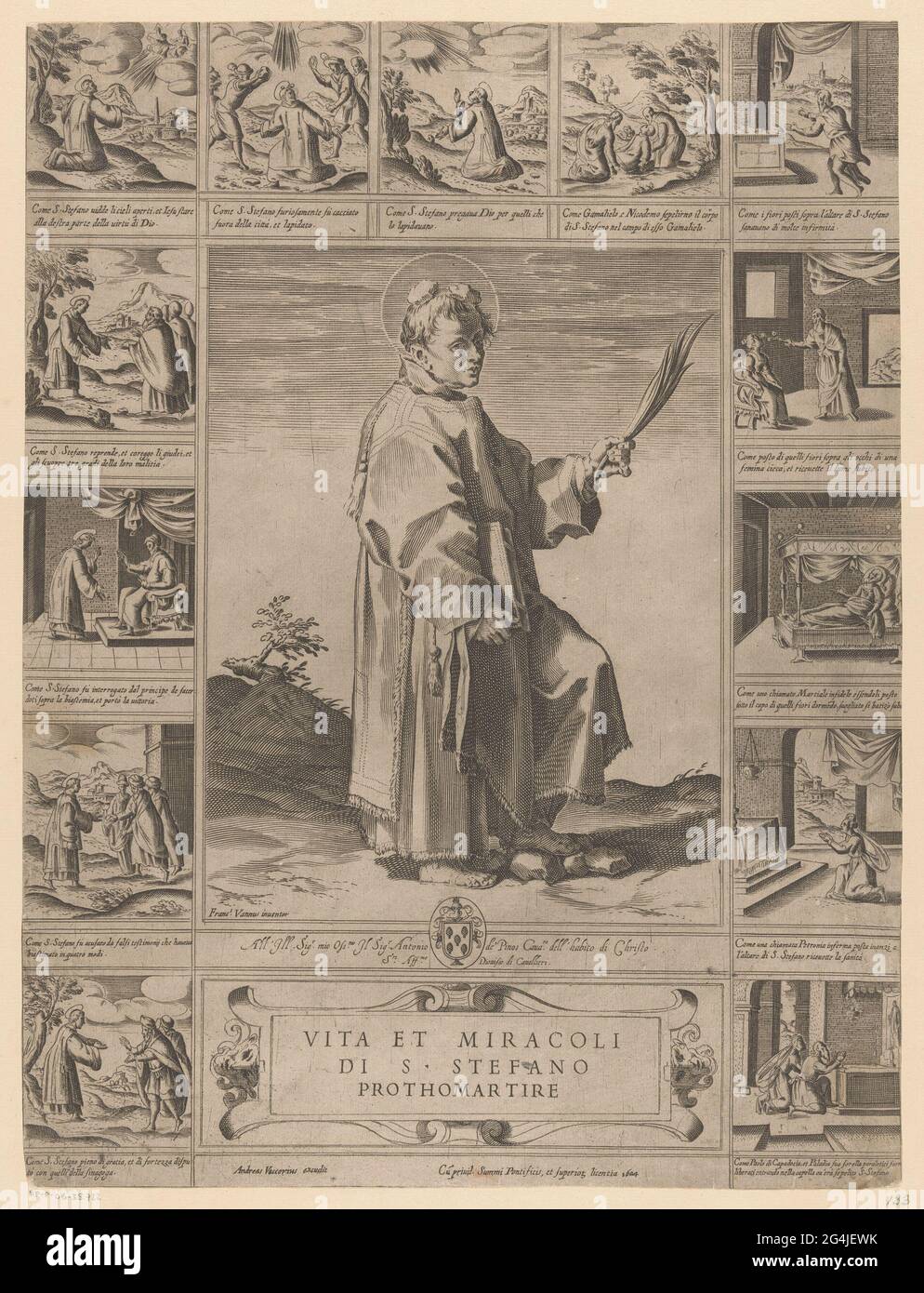 Life of the holy stephanus; Saints lives. Saint Stefanus with martyrdom ...