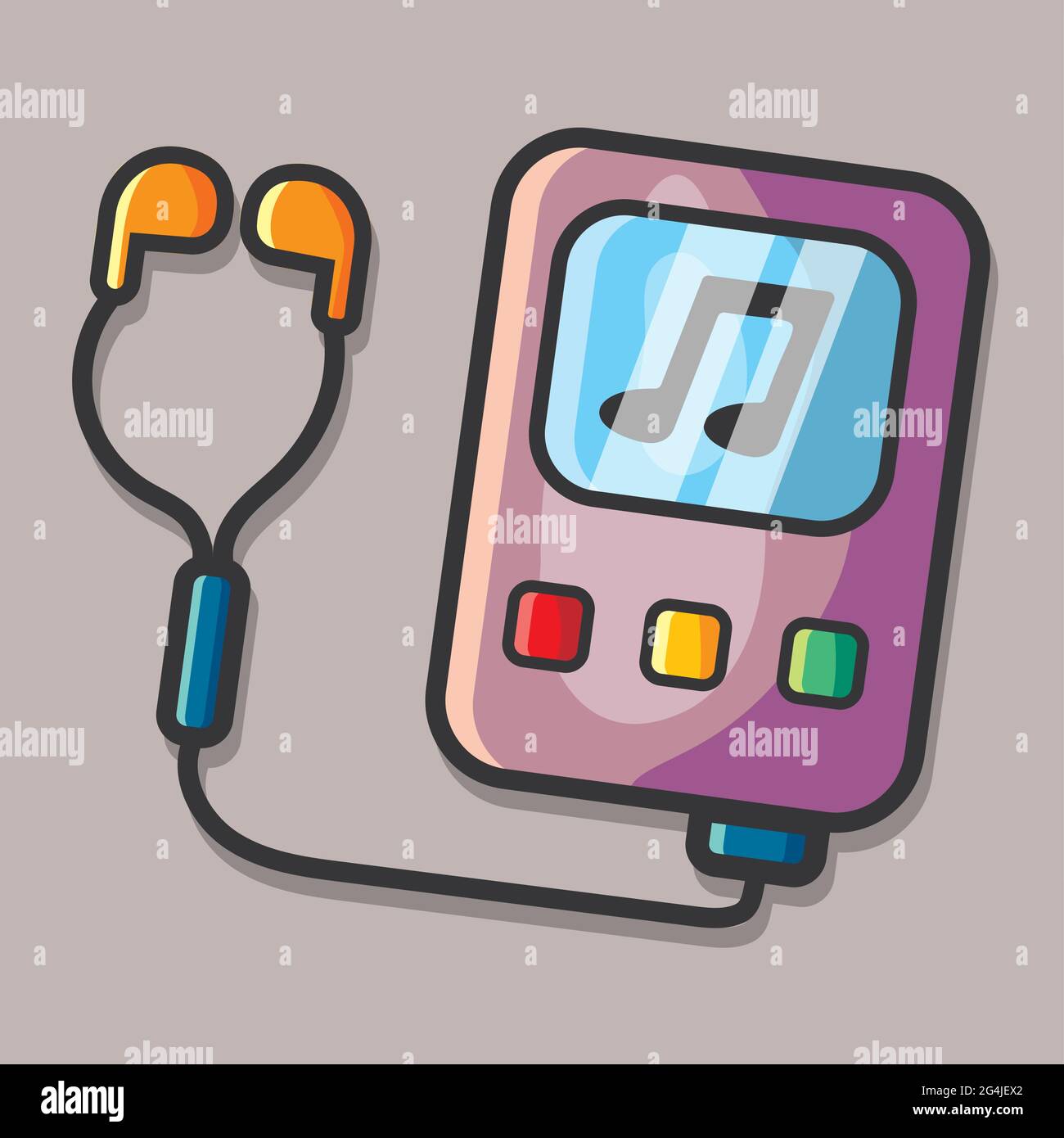 portable music player gadget vector illustration in flat style Stock ...