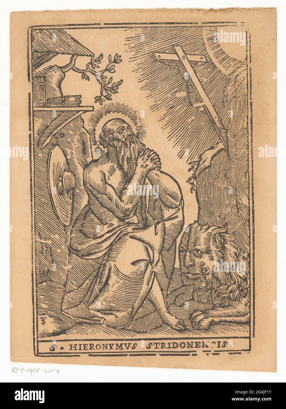 Holy Hieronymus; S. Hieronymus Stridonensis. Saint Hieronymus praying ...