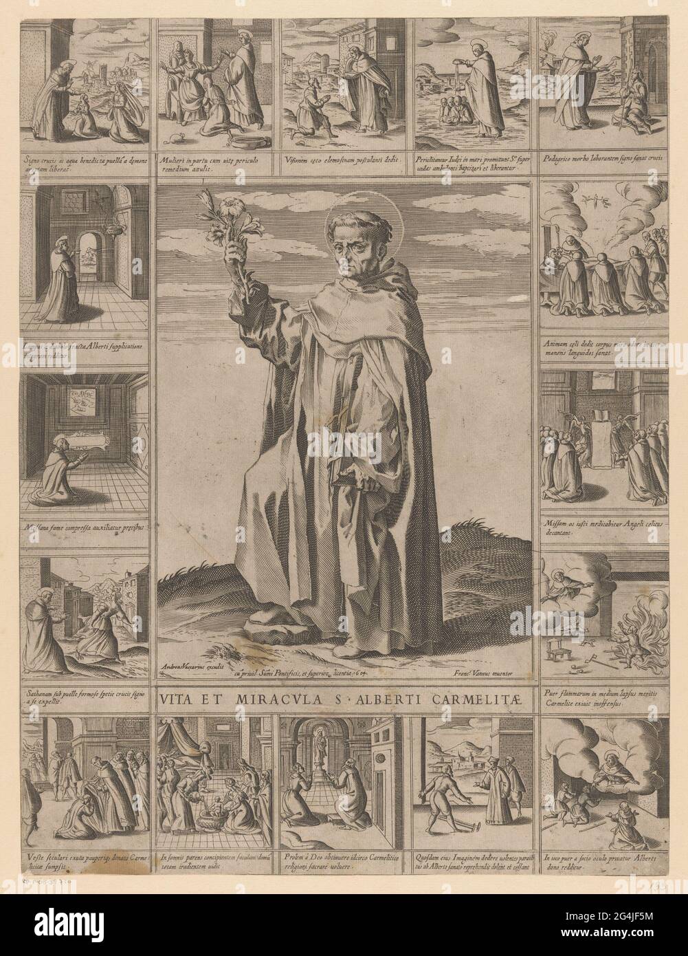 Life of the Holy Albertus; Saints lives. The Holy Albertus standing ...