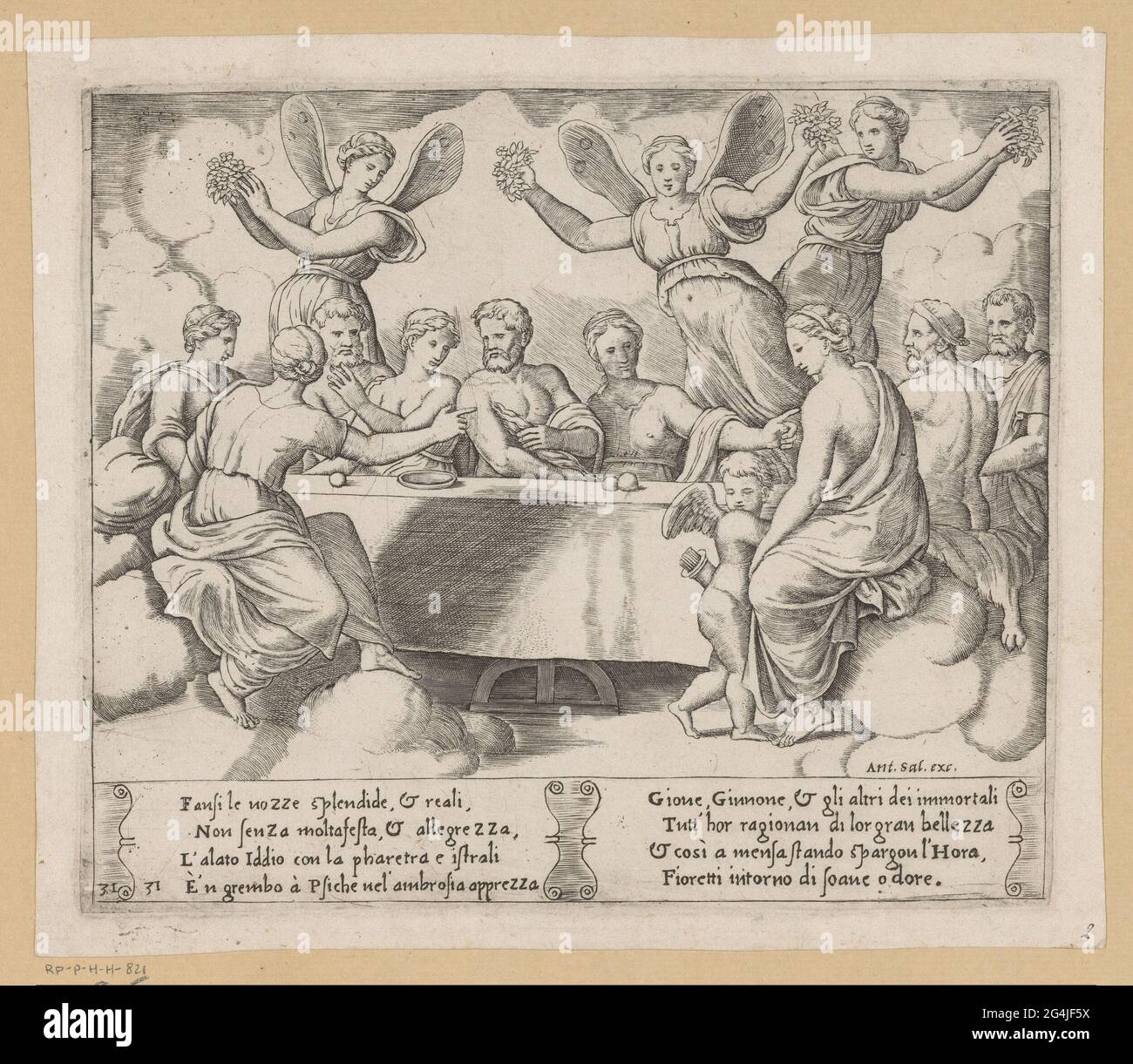 Wedding of Amor and Psyche; Story of Amor and Psyche. Banquet during ...