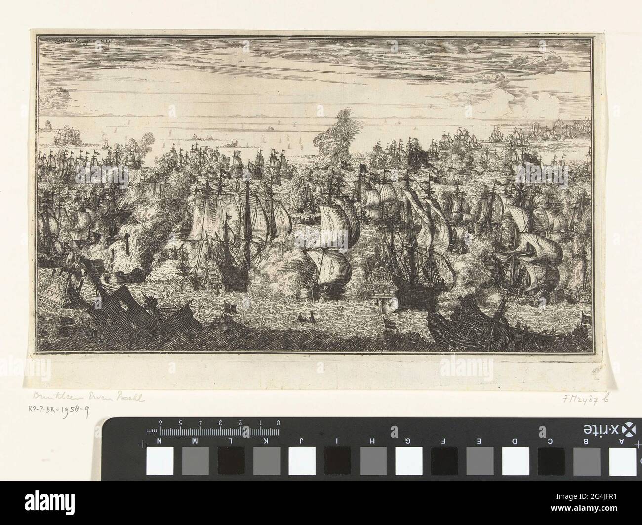 . Sea battle at Kijkduin (near Texel) on August 21, 1673 between the ...