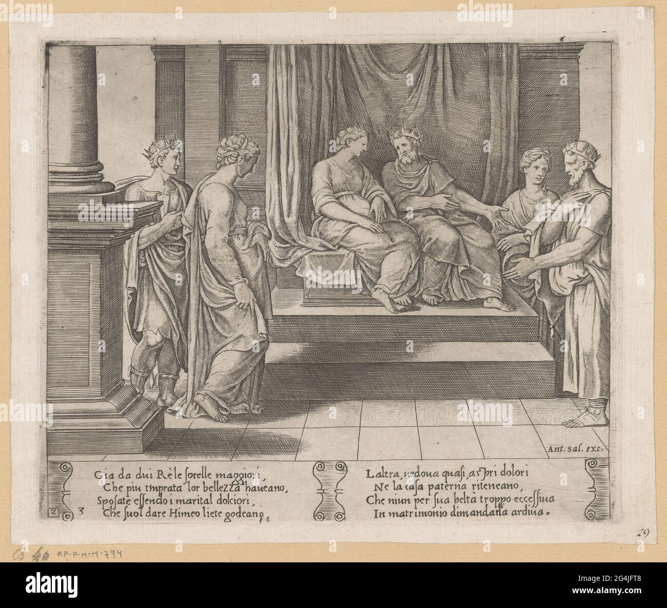 Psyche and her married sisters; Story of Amor and Psyche. Psyche and ...