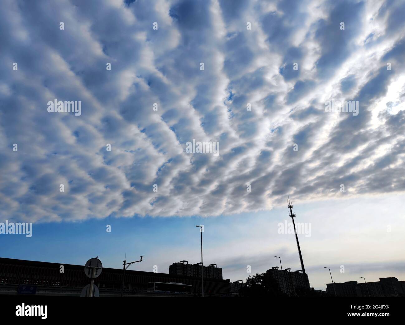 BEIJING, CHINA - JUNE 22, 2021 - Fish scale clouds appear in Beijing ...