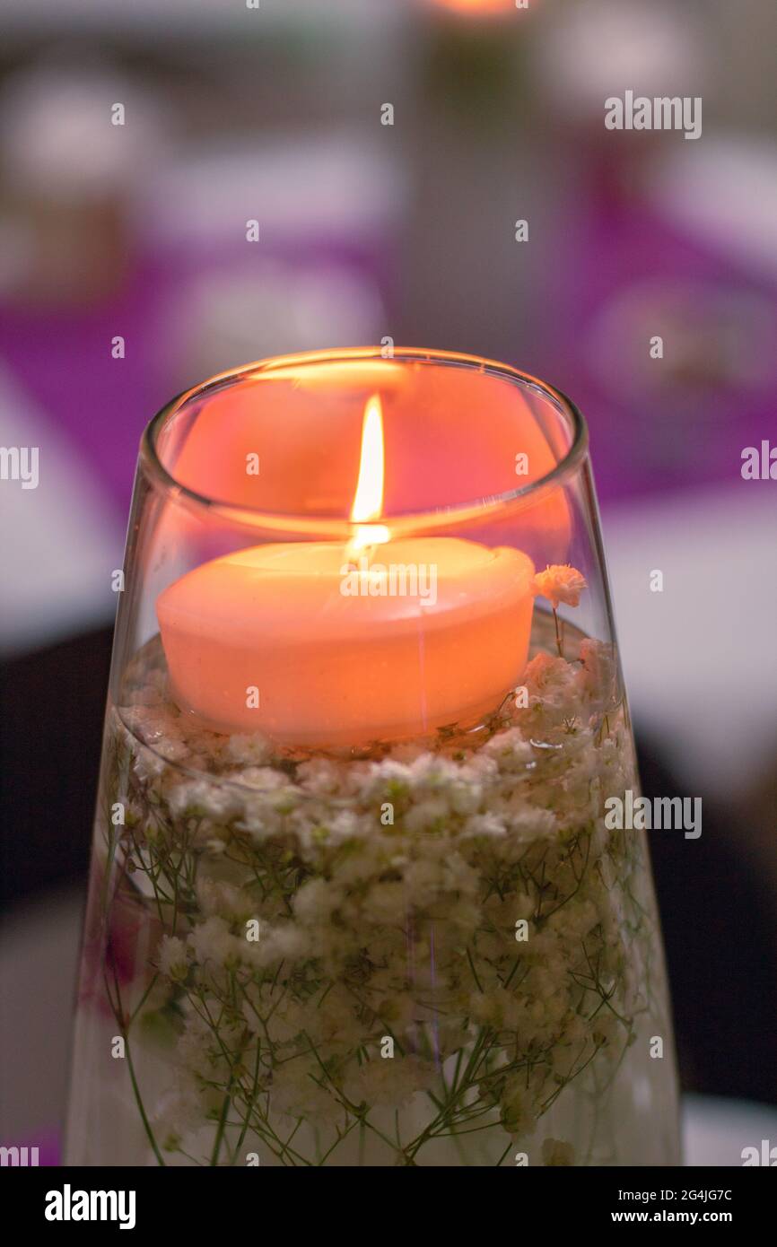 candle in transparent jar Stock Photo - Alamy