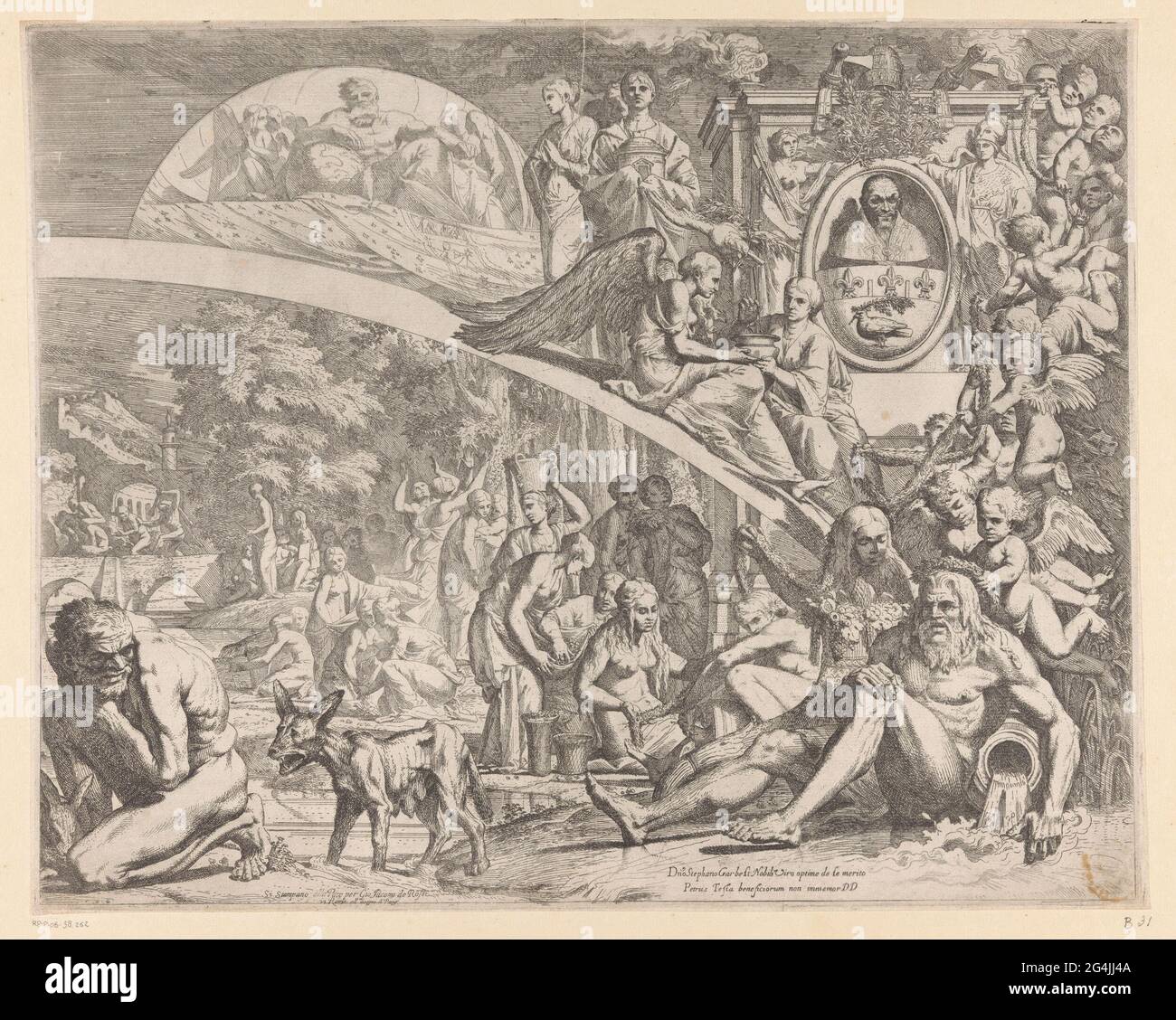 Allegory in honor of Pope Innocent X. An allegorical representation ...