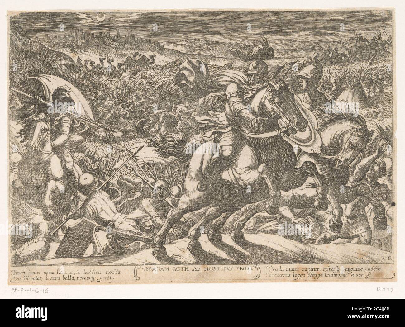 Lot liberated by Abraham; Abraham Loth Ab Hostibus Eripit; Oudtestament ...