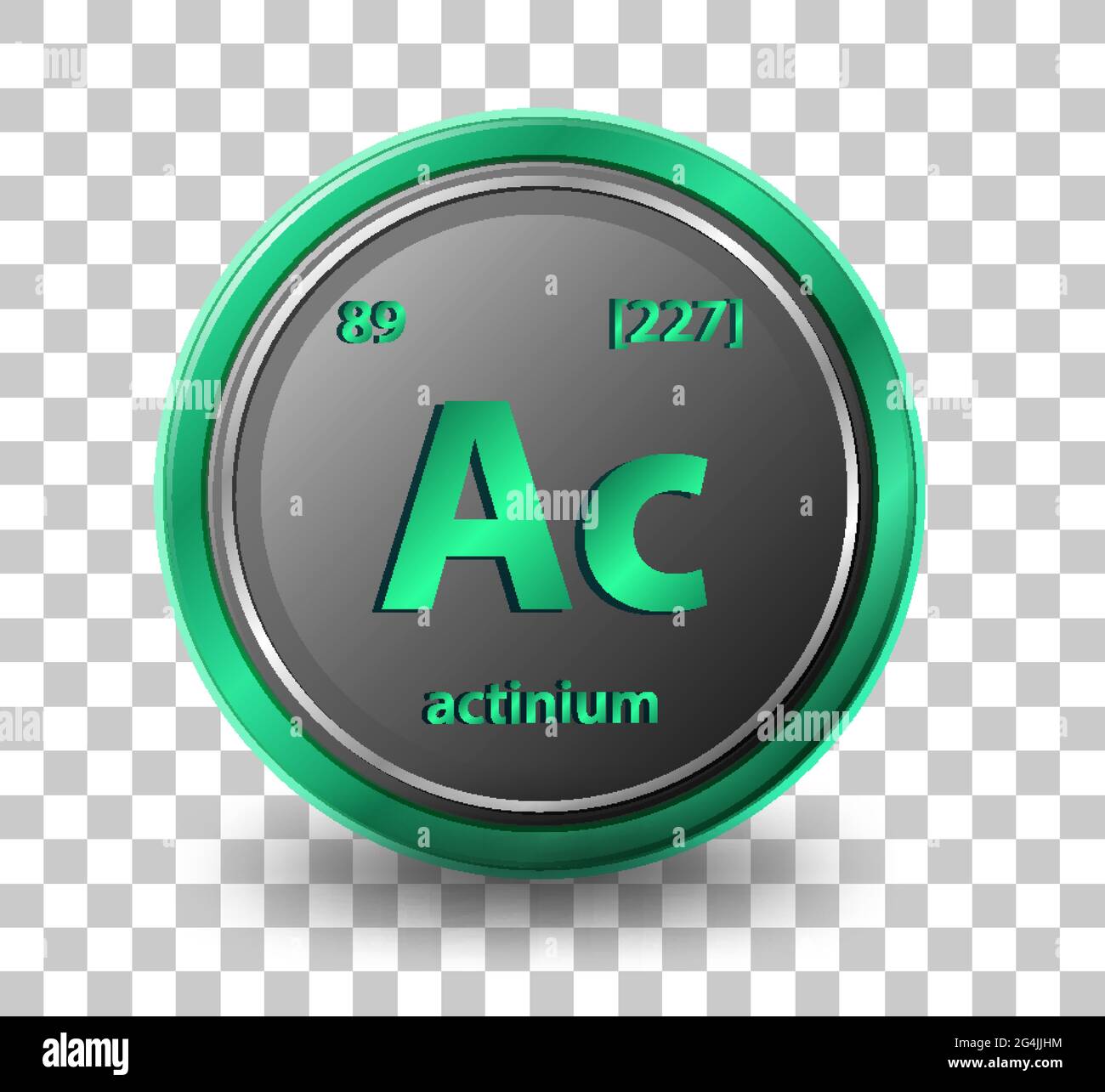 Actinium chemical element. Chemical symbol with atomic number and ...