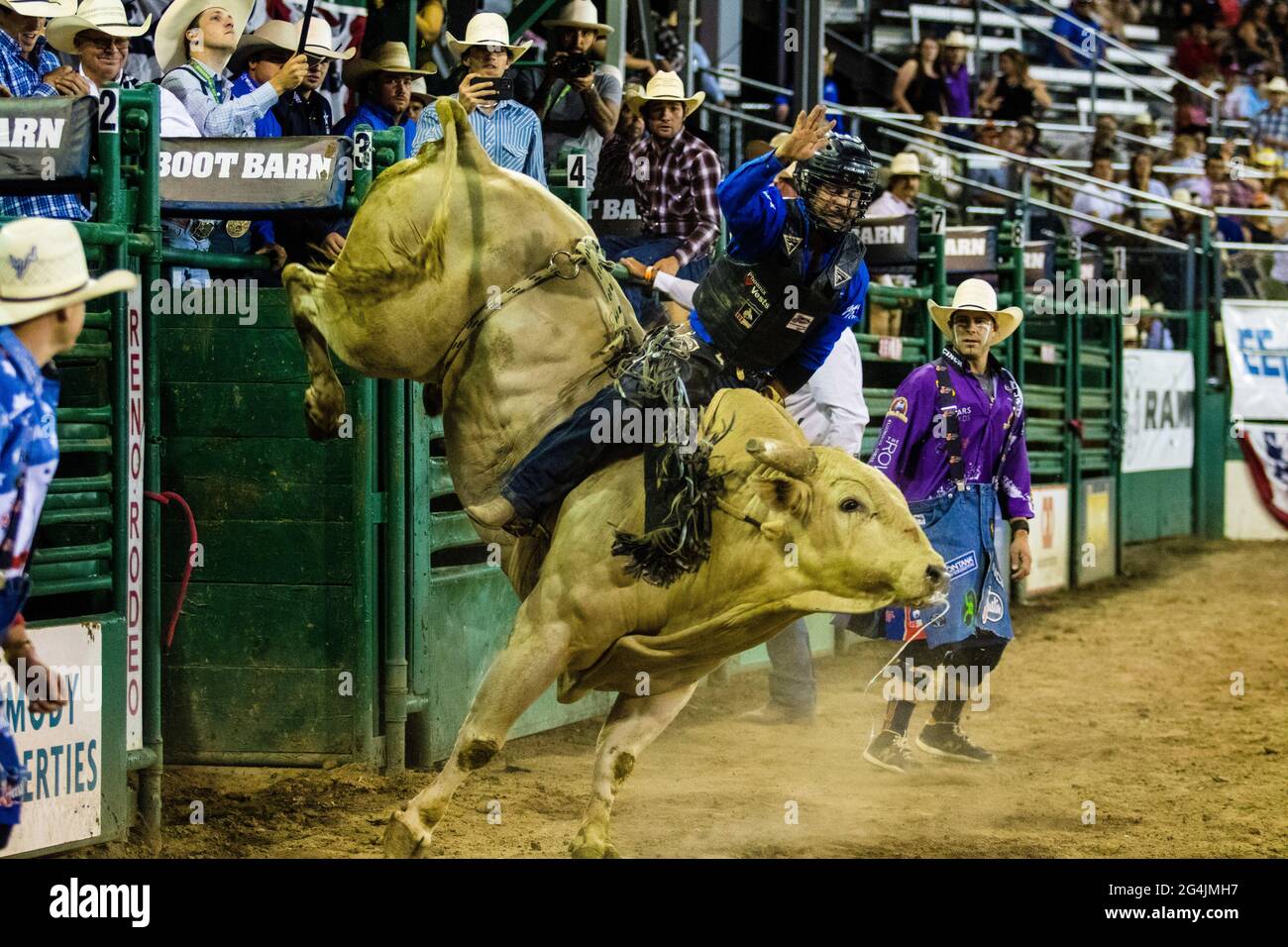 Reno, United States. 20th June, 2021. Tim Bingham rides Gun Train ...