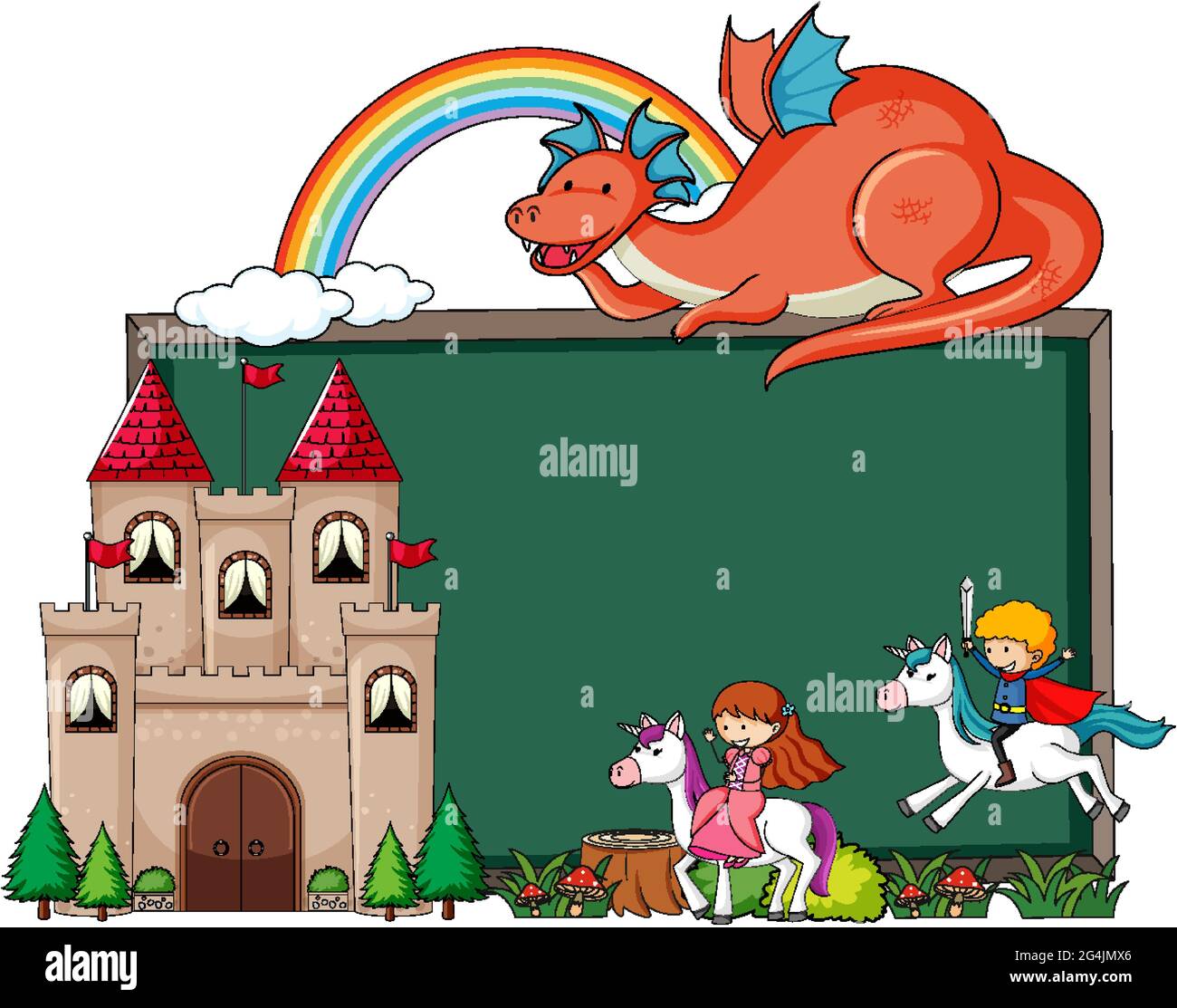 Fairy tale banner template illustration Stock Vector Image & Art - Alamy