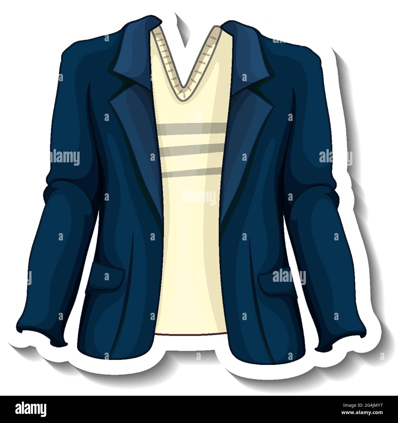 A sticker template with men's shirt isolated illustration Stock Vector ...