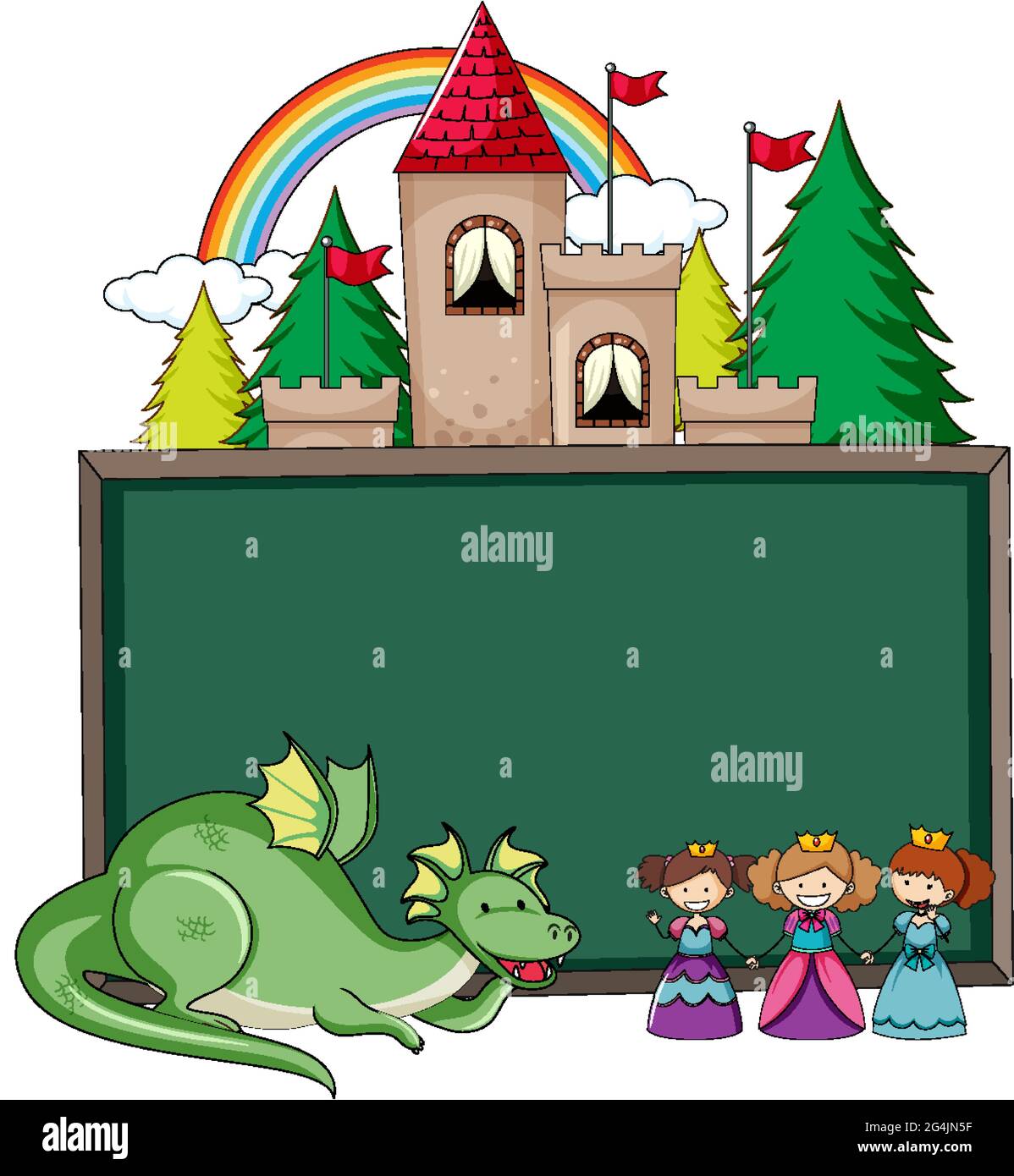 Fairy tale banner template illustration Stock Vector Image & Art - Alamy