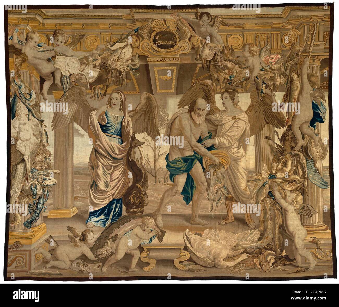 . Tapestry with an allegorical representation of the month of January ...