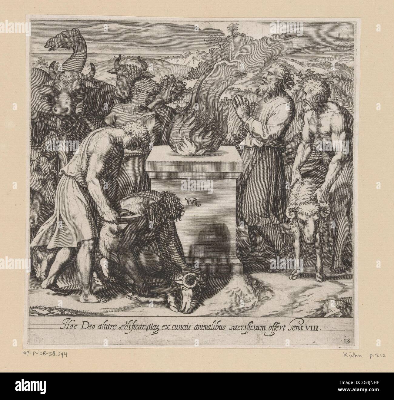 Sacrifice of Noah; Paintings in the Loggia of Rafael; La Sacra Genesi ...